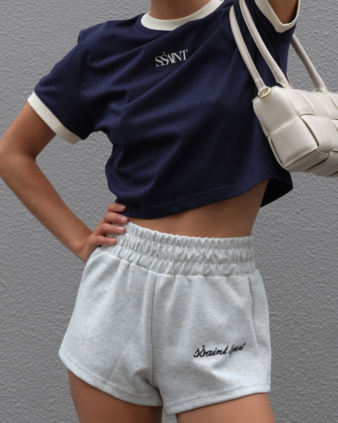 SŚAINT SPORT TRACK SHORTS - GREY – SŚAINT AU